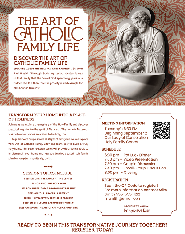 Art of Catholic Family Life Bulletin Insert - Digital File Only ...
