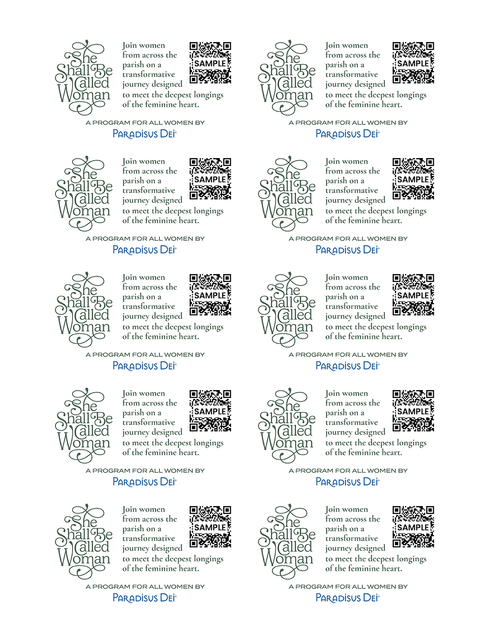 She Shall Be Called Woman QR Code Cards - Digital File Only – Paradisus Dei