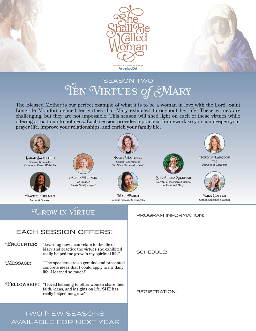 Ten Virtues of Mary Bulletin Insert - Digital File Only – Paradisus Dei